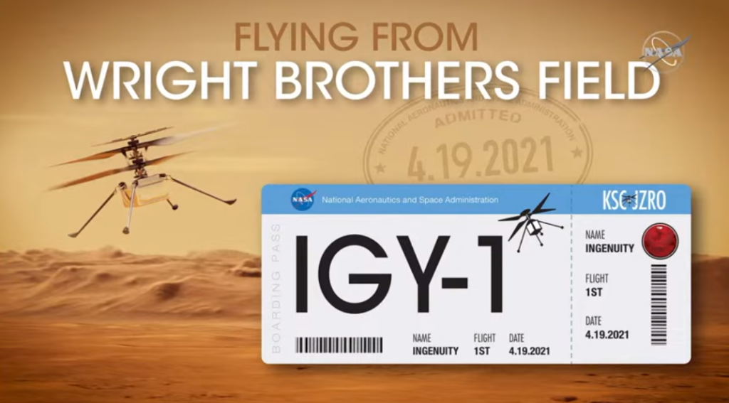 Ingenuity Flies! Another First for NASA – SpacePolicyOnline.com